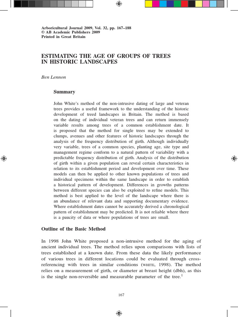 Estimating The Age of Groups of Trees in | PDF | Trees