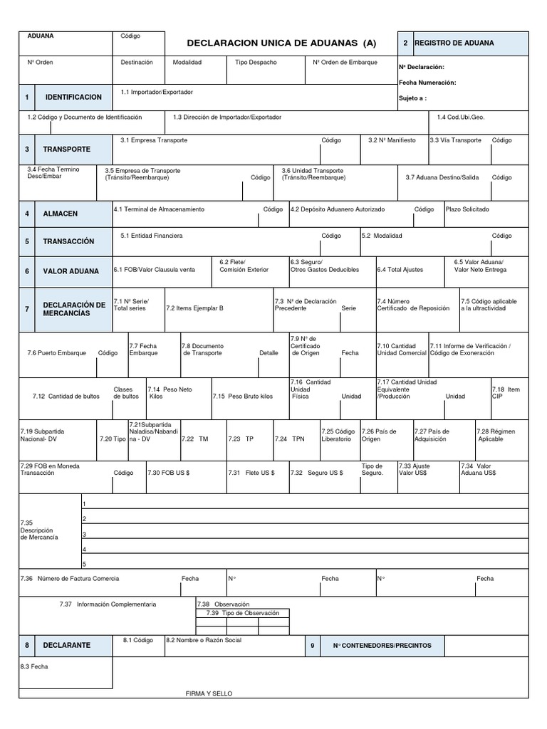 Dua-A PDF | PDF | aduana | Importaciones