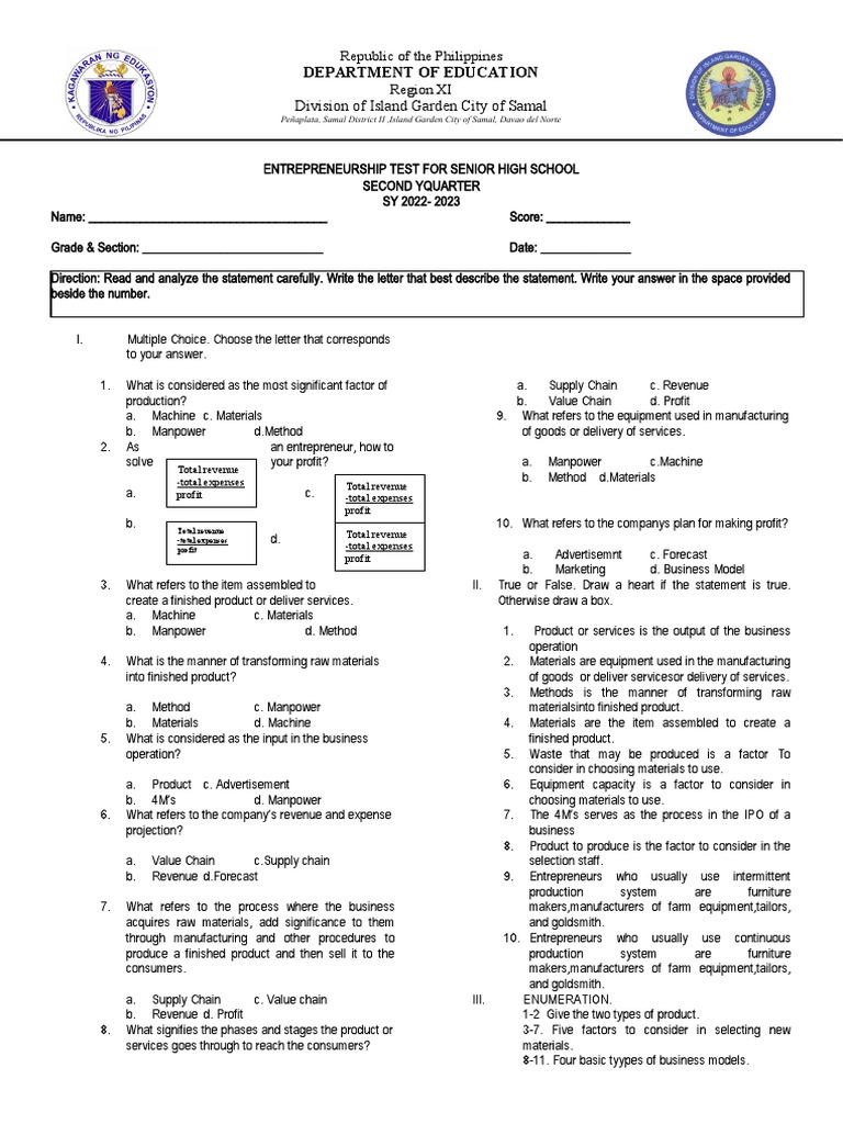 Entrep 2ND Quarter | PDF | Business | Computers