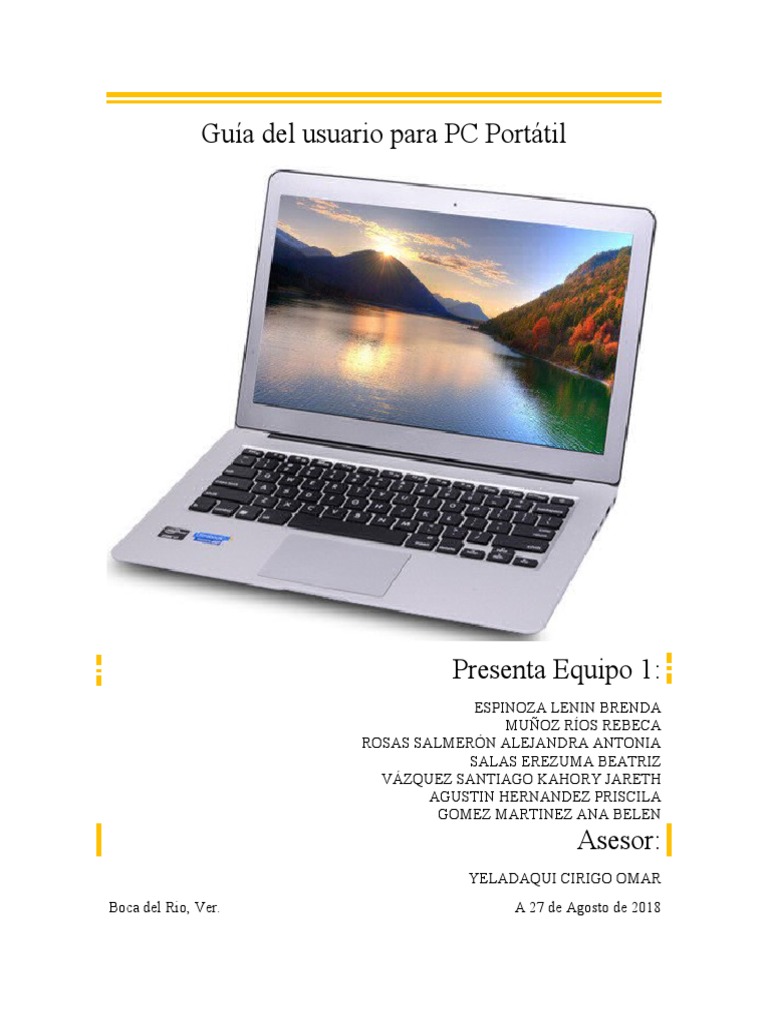 Guía Del Usuario para PC Portátil | PDF | Ordenador portátil | Computadoras personales