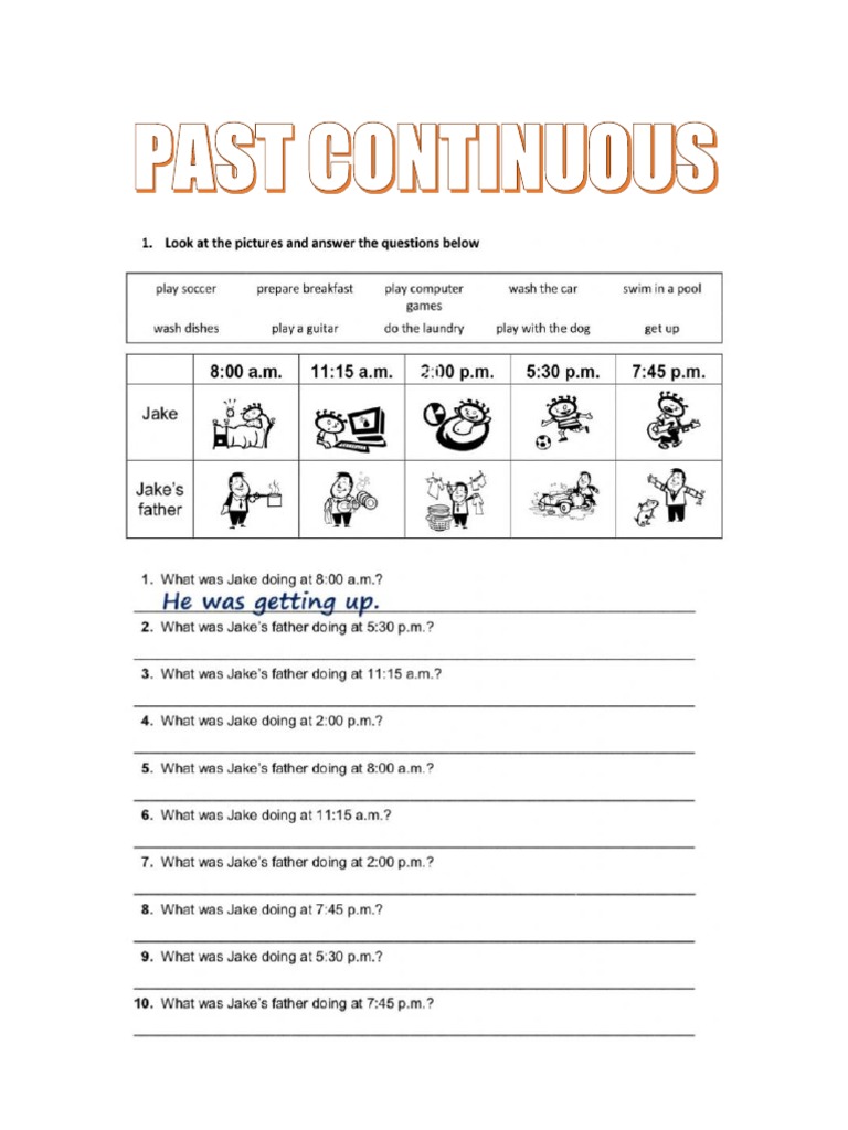Past Continuous | PDF