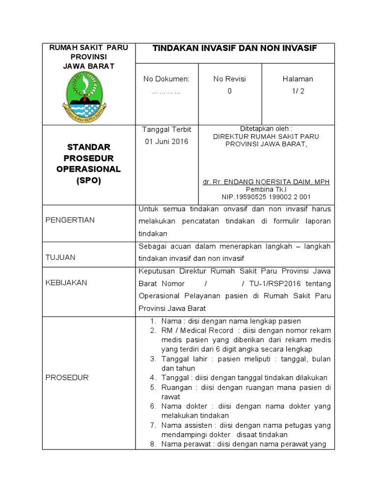 Spo Form Invasif | PDF | Pengembangan Diri | Kesehatan Holistik