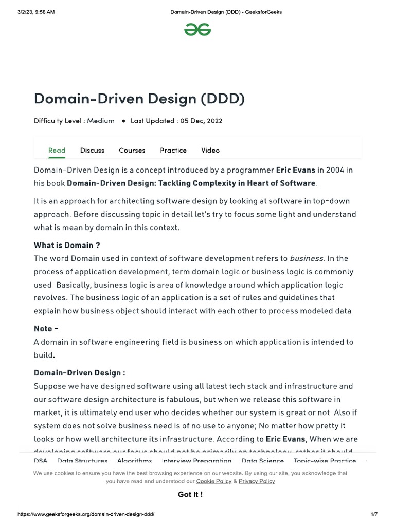 Domain-Driven Design (DDD) - Excelente | PDF