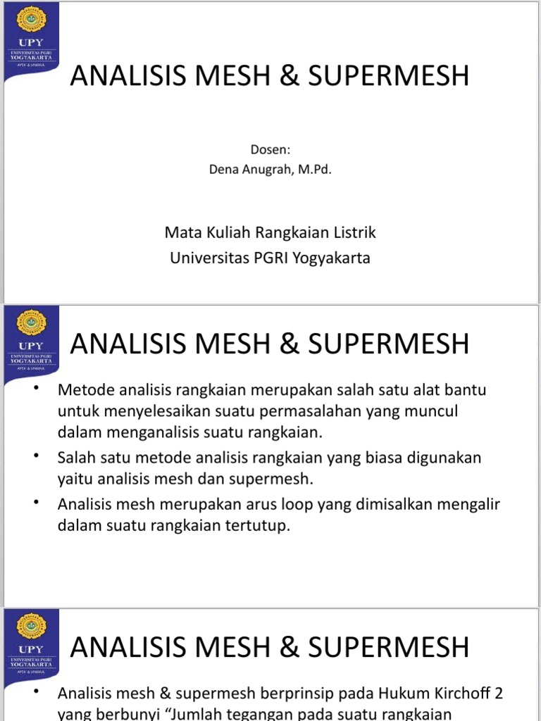 Analisis Mesh Dan Supermesh | PDF