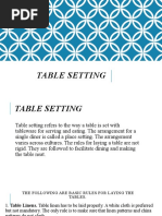 Basic Table Set Up | PDF | Tableware | Cooking