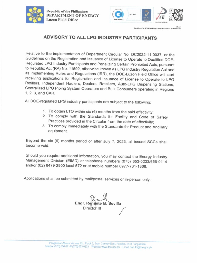 Advisory Letter PDF | PDF