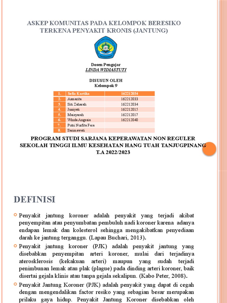 Askep Komunitas Jantung KLP 9 | PDF
