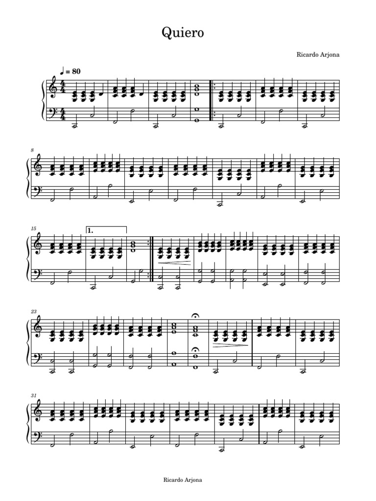 Quiero - Ricardo Arjona | PDF