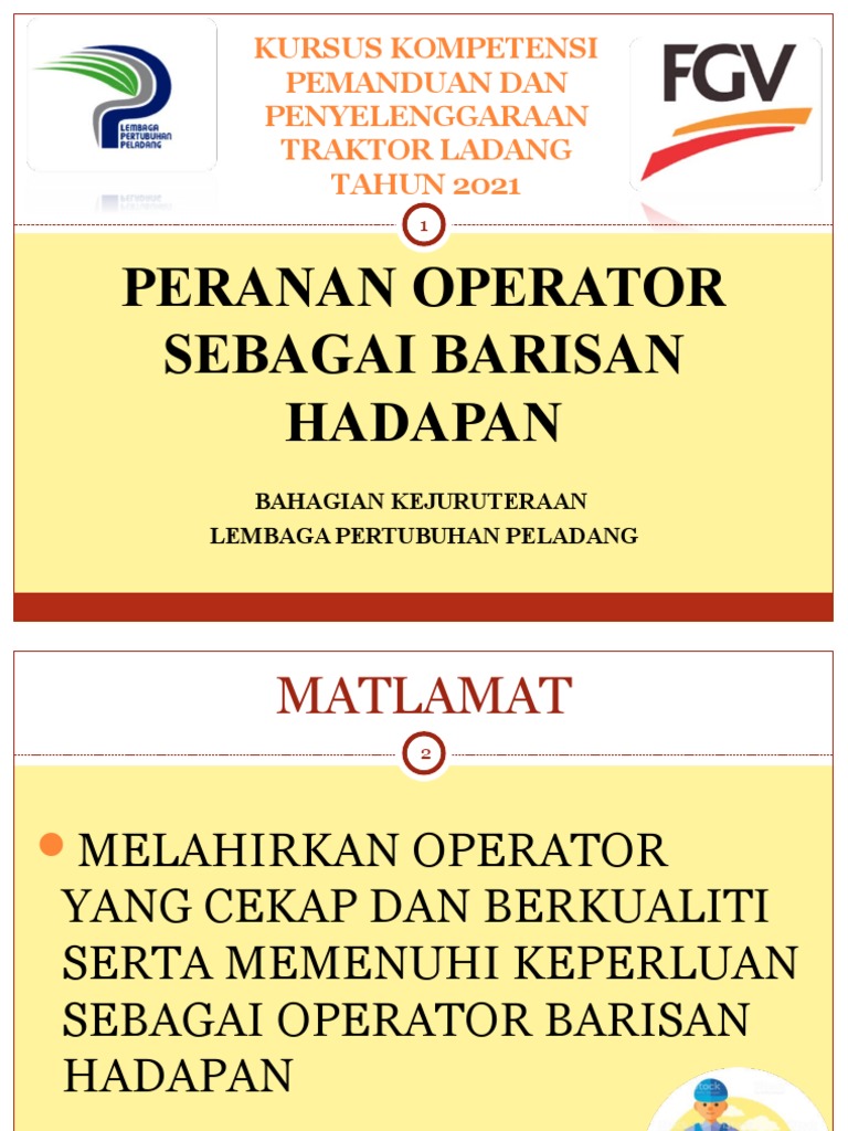 Modul 3 - Peranan Operator Sebagai Barisan Hadapan | PDF