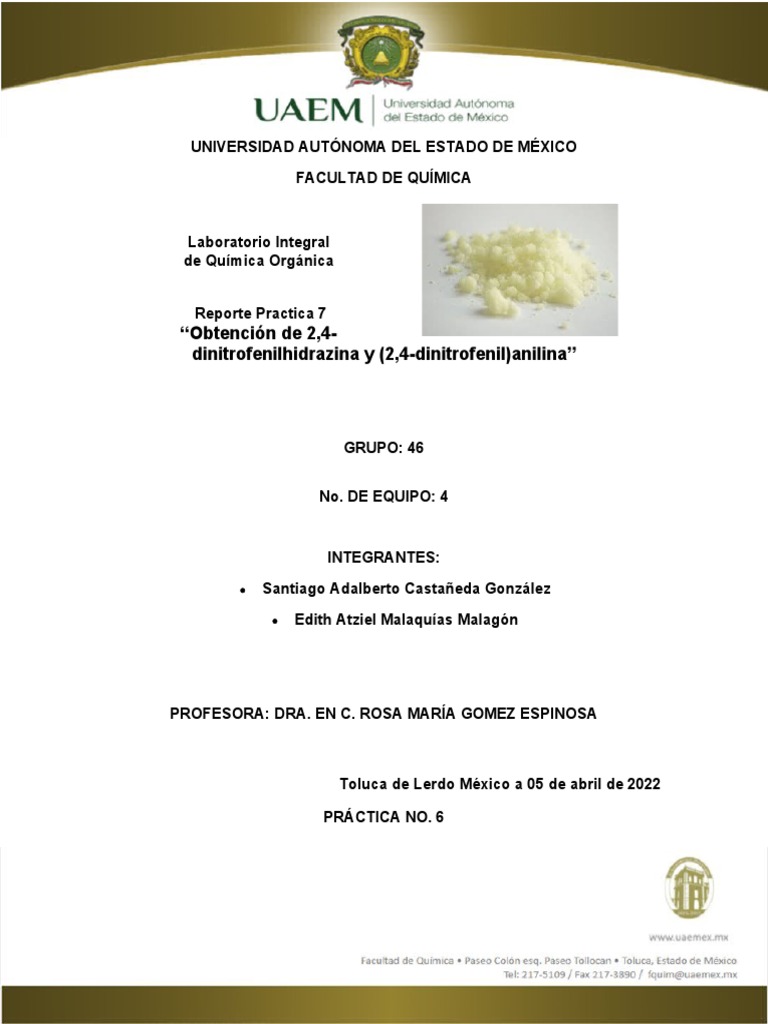 Pre Reporte 7 | PDF | Sustancias químicas | Ciencias fisicas