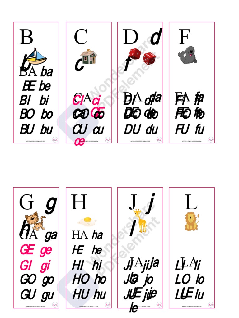Silabario Para Imprimir Pdf