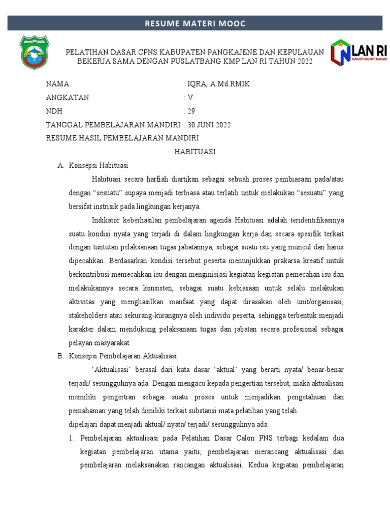 Resume 29 IQRA AGENDA4 | PDF