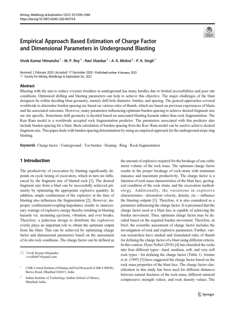 Determining Optimal Charge Factor and Dimensional Parameters for ...