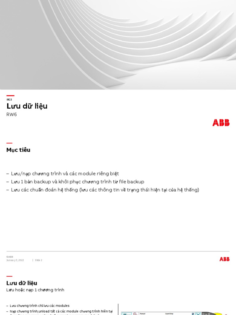 10 IRC5 Data Save RW6 M1020 en | PDF