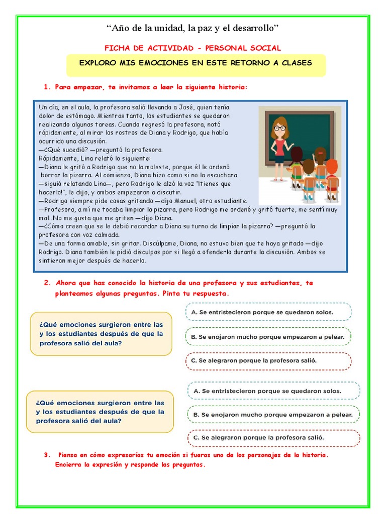 Emociones en el regreso a clases | PDF | Las emociones