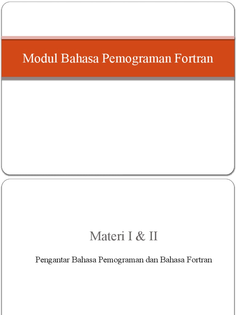 Materi Fortran 1,2 | PDF