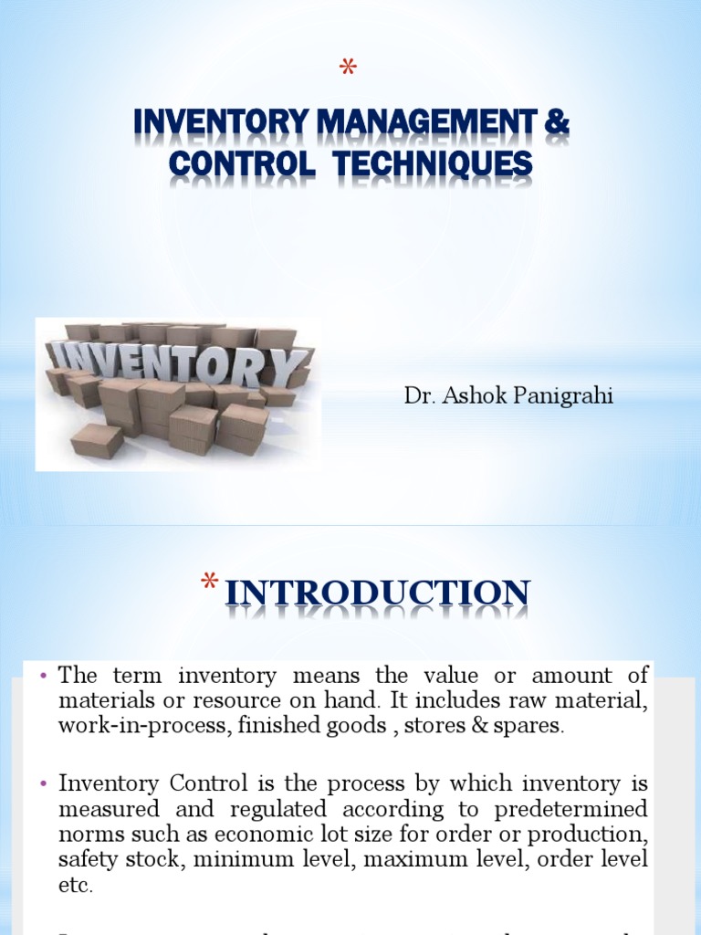 Inventory Management | PDF | Inventory | Business