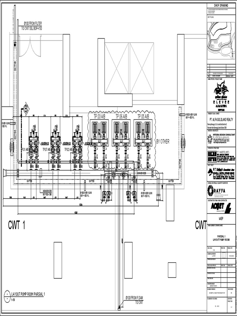 Pump Room Layout Shop Drawing | PDF
