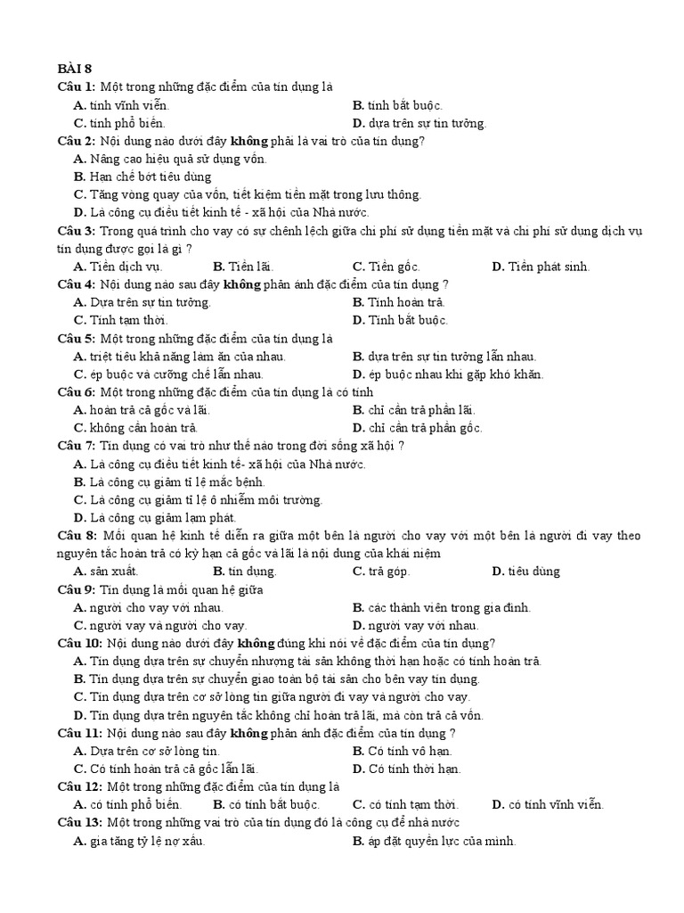 ÔN TẬP KT VÀ PL kì 2-1 | PDF