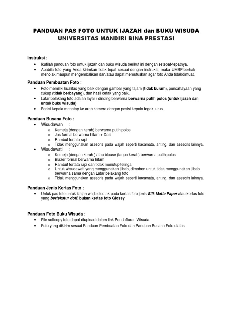 Panduan Foto Buku Wisuda Dan Ijazah Pdf Pdf