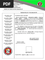 Barangay Certification For Monthly Income | PDF