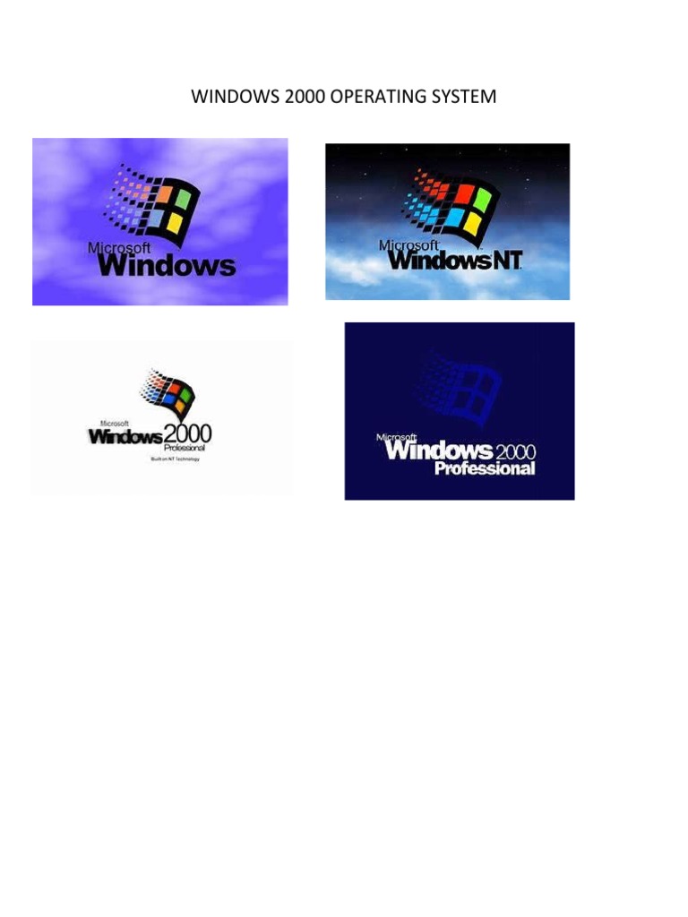 Windows 2000 Operating System | PDF