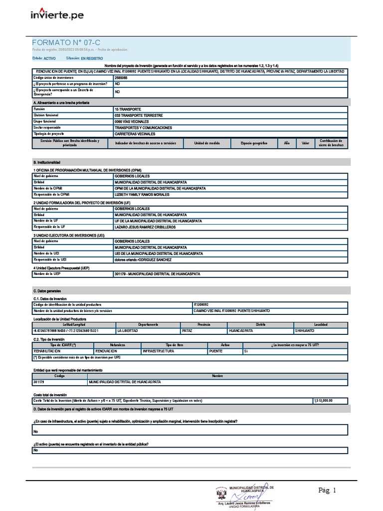 FORMATO 7-C SHIHUANTO | PDF | Economias