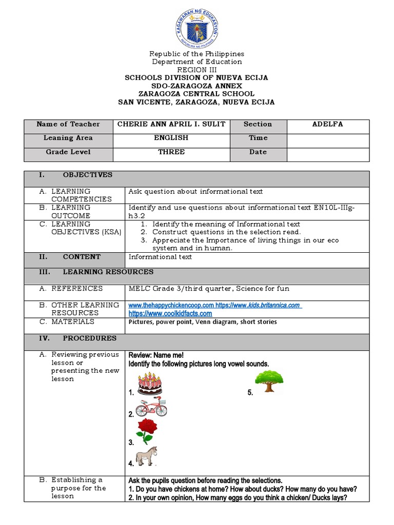 Lesson Plan Ko For Cot Final | Download Free PDF | Dolphin | Frog