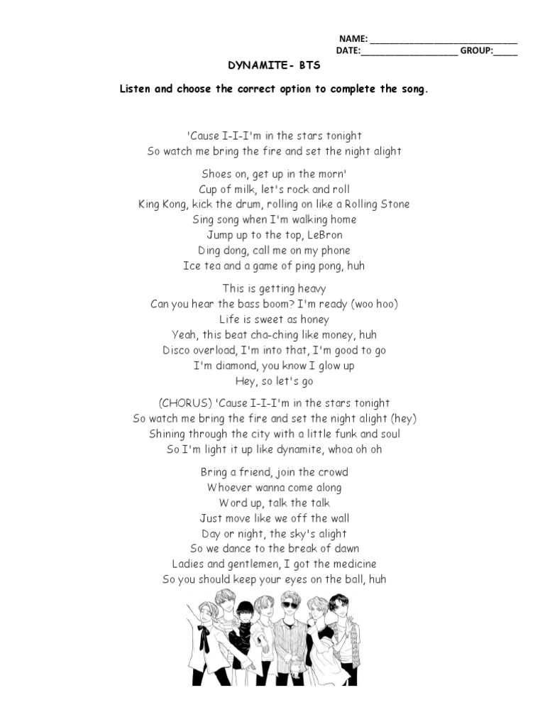 DYNAMITE - Vocabulary 1st | PDF | Popular Music