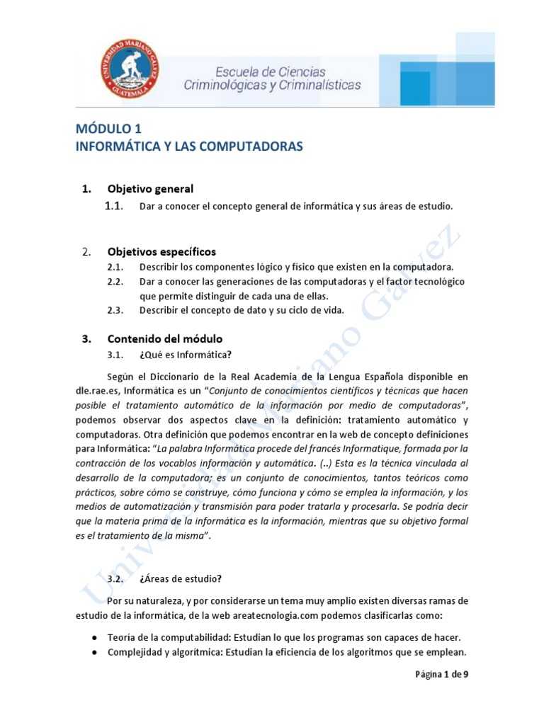 Introducción a la Informática y Computadoras | PDF | Hardware de la ...