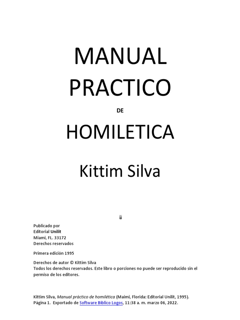 Manual Practico de Homiletica | PDF | Dios | Biblia