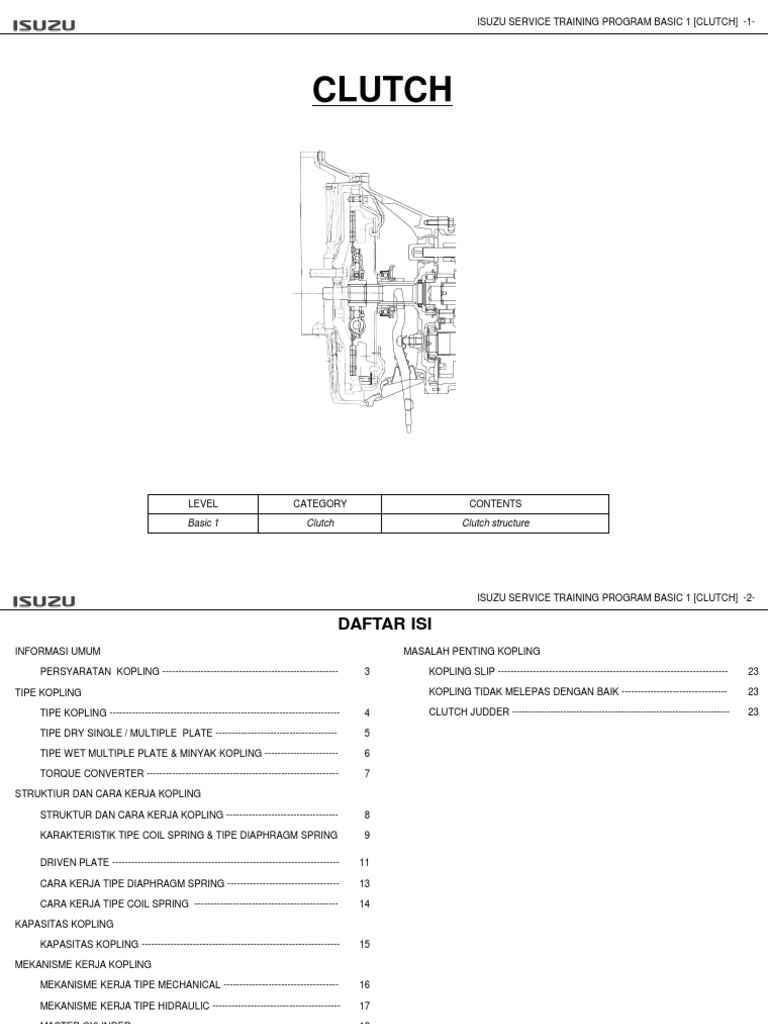BASIC 3-1 (CLUTCH) Basic Clutch Knowledge Ver.2 IND PDF | PDF