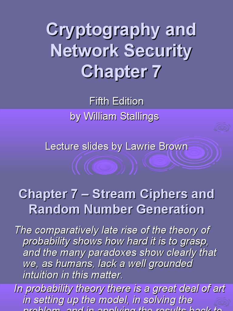 ch07 Stream Nemo | PDF | Cryptography | Applied Mathematics