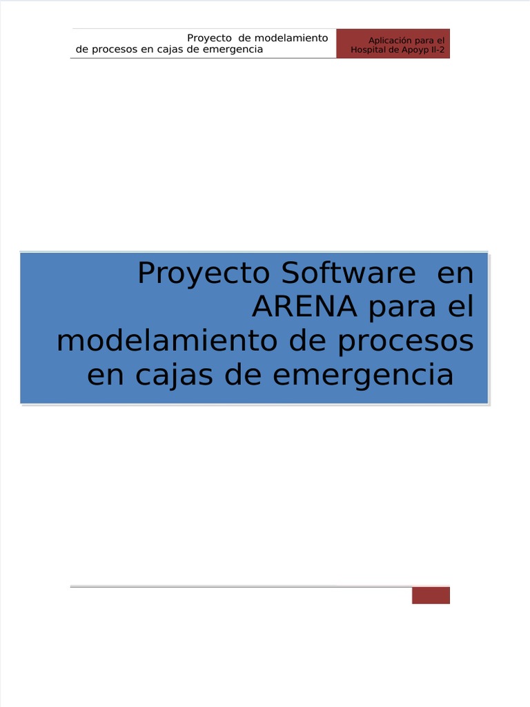 Proyecto Simulacion Hospital de Apoyo Iidocx PDF | PDF | Hospital | Medicina