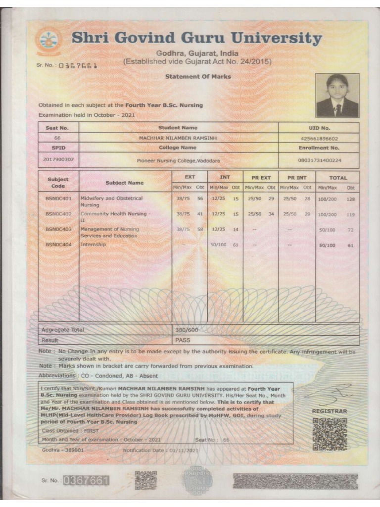 Marksheet PDF | PDF