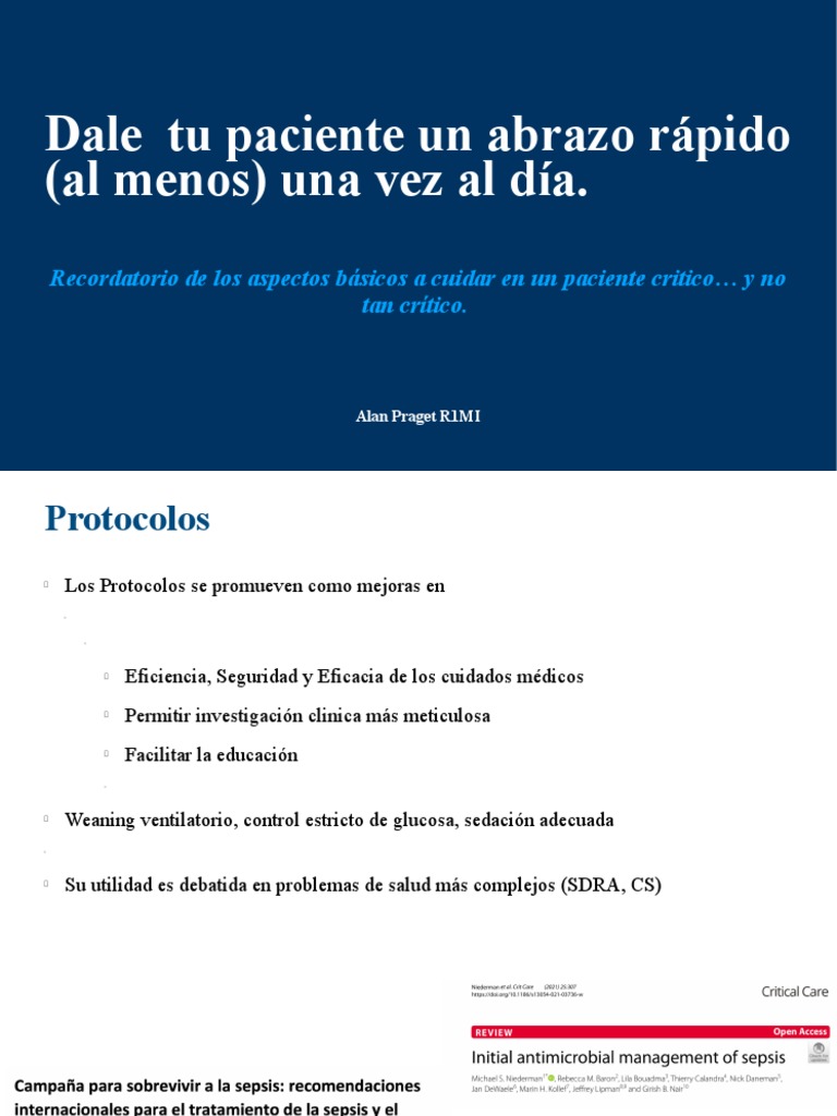 Protocolo FAST HUG en Pacientes Críticos | PDF | Septicemia | Medicina ...