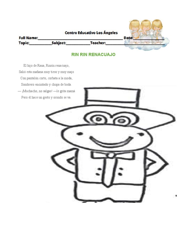 RIN RIN RENACUAJO Guia Jardin | PDF