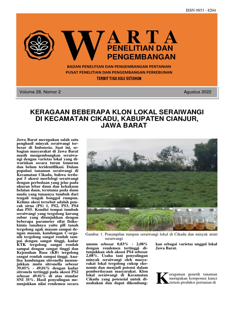 Warta Vol 28 No 2 Agustus 2022 | PDF