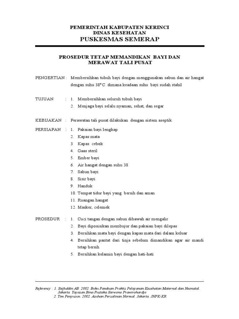 28protap Memandikan Bayi | PDF | Pengembangan Diri