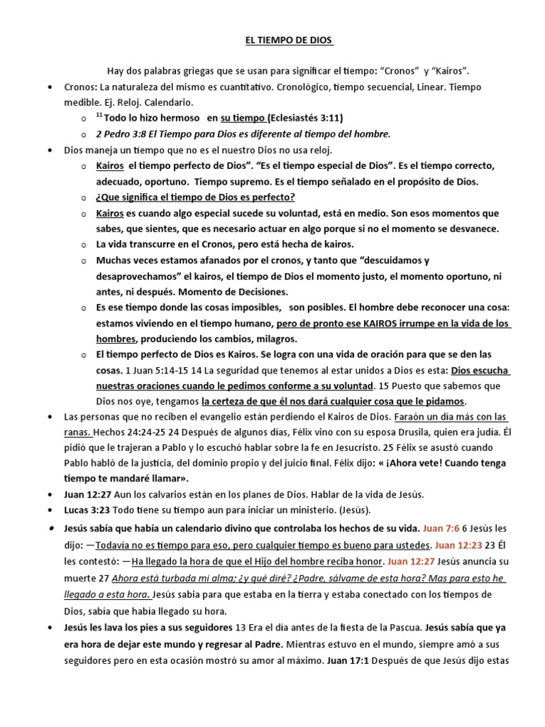 El Tiempo de Dios | PDF | Jesús | Dios