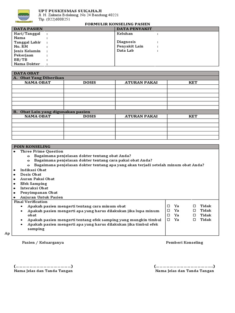 Formulir Konseling | PDF