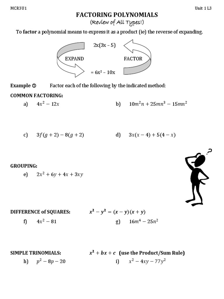 2.3 - Factoring Polynomials | PDF