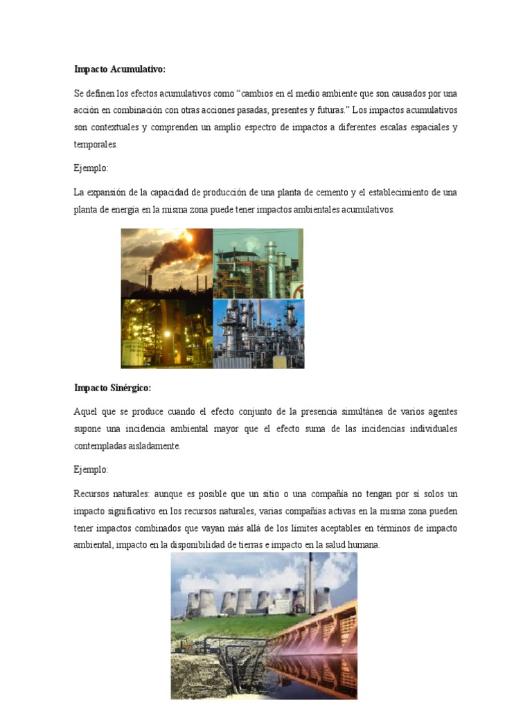 Impacto Acumulativo y Sinérgico | PDF