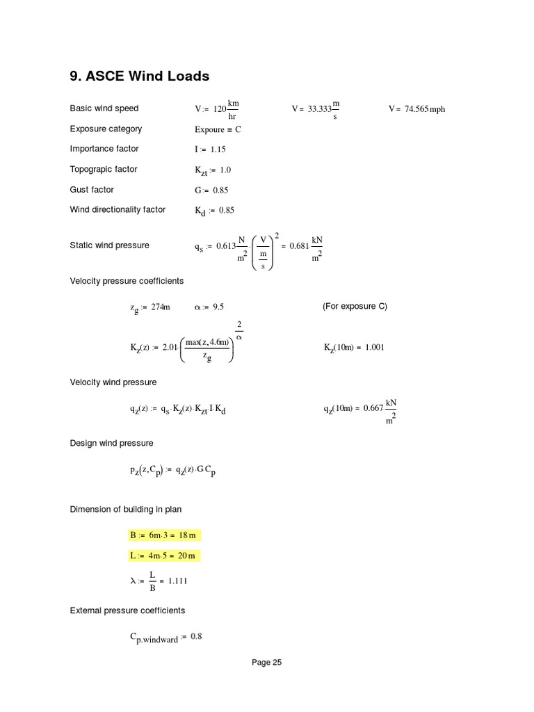 Mathcad 09 Wind Loads PDF Free | PDF | Windward And Leeward | Tropics