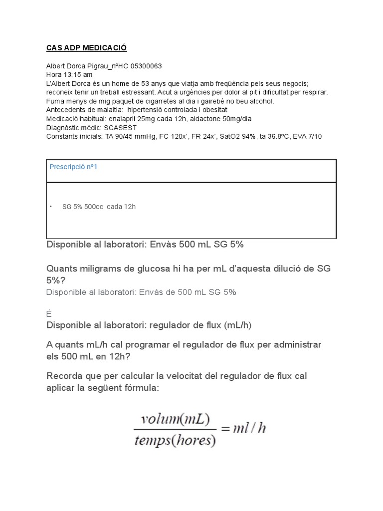 Cas ADP Medicació | PDF