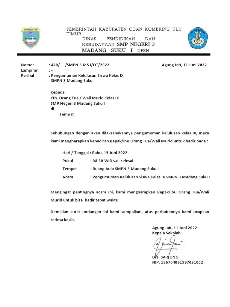 Undangan Kelulusan | PDF