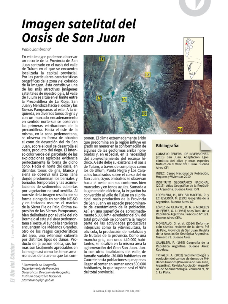 Rev IGN El Ojo Del Cóndor Nº 8 Imagen Sateliral Del Oasis de San Juan | PDF | Naturaleza ...