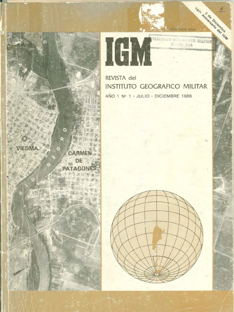 Revista 1 Del IGM - 1986 PDF | PDF | Geodesia | Oficial general