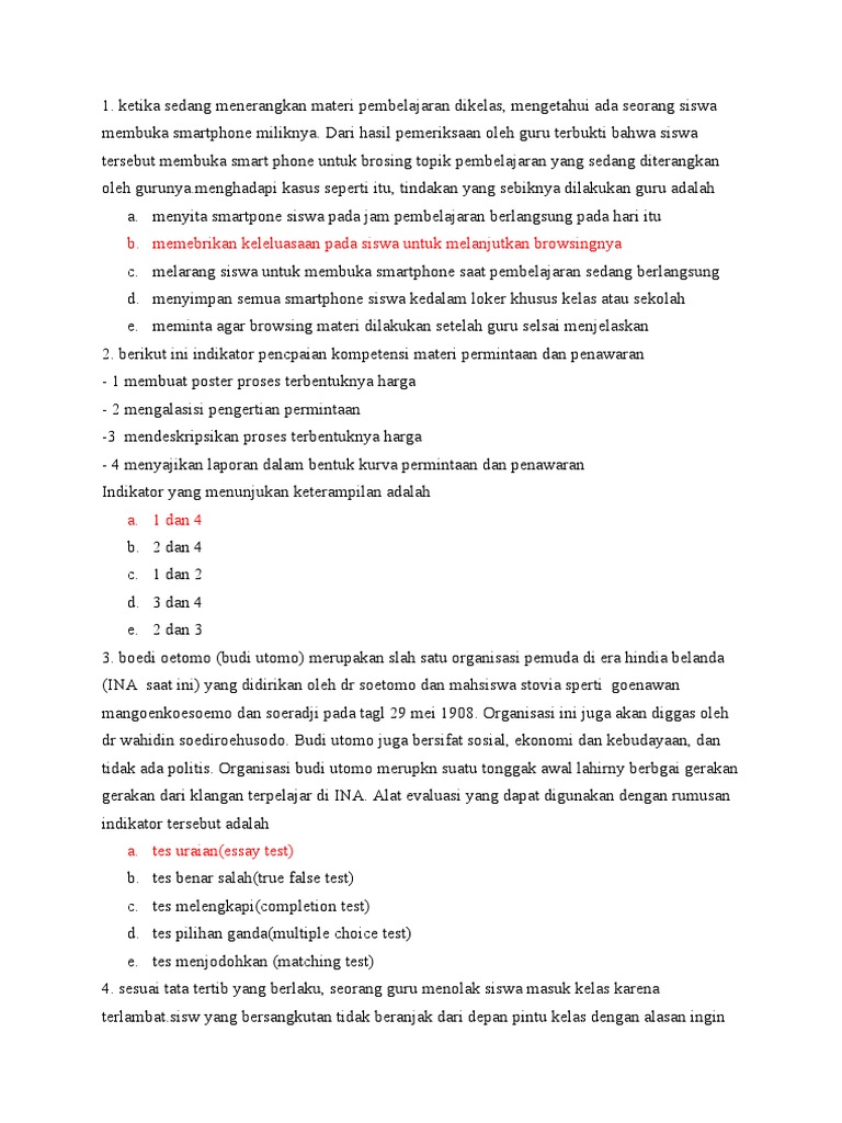 Latihan Soal 2022 | PDF