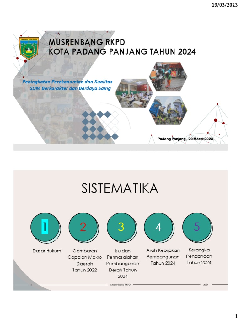 Paparan Bappeda Kota Padang Panjang PDF | PDF